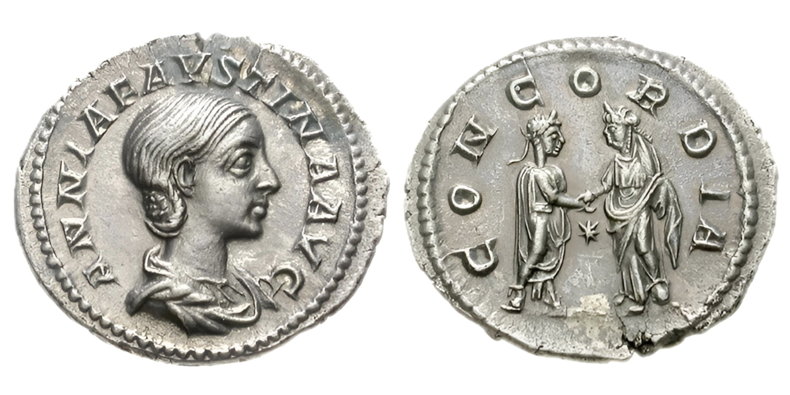 Annia Faustina Denarius (AD 221) - Third Wife of Elagabalus and Rome B ...