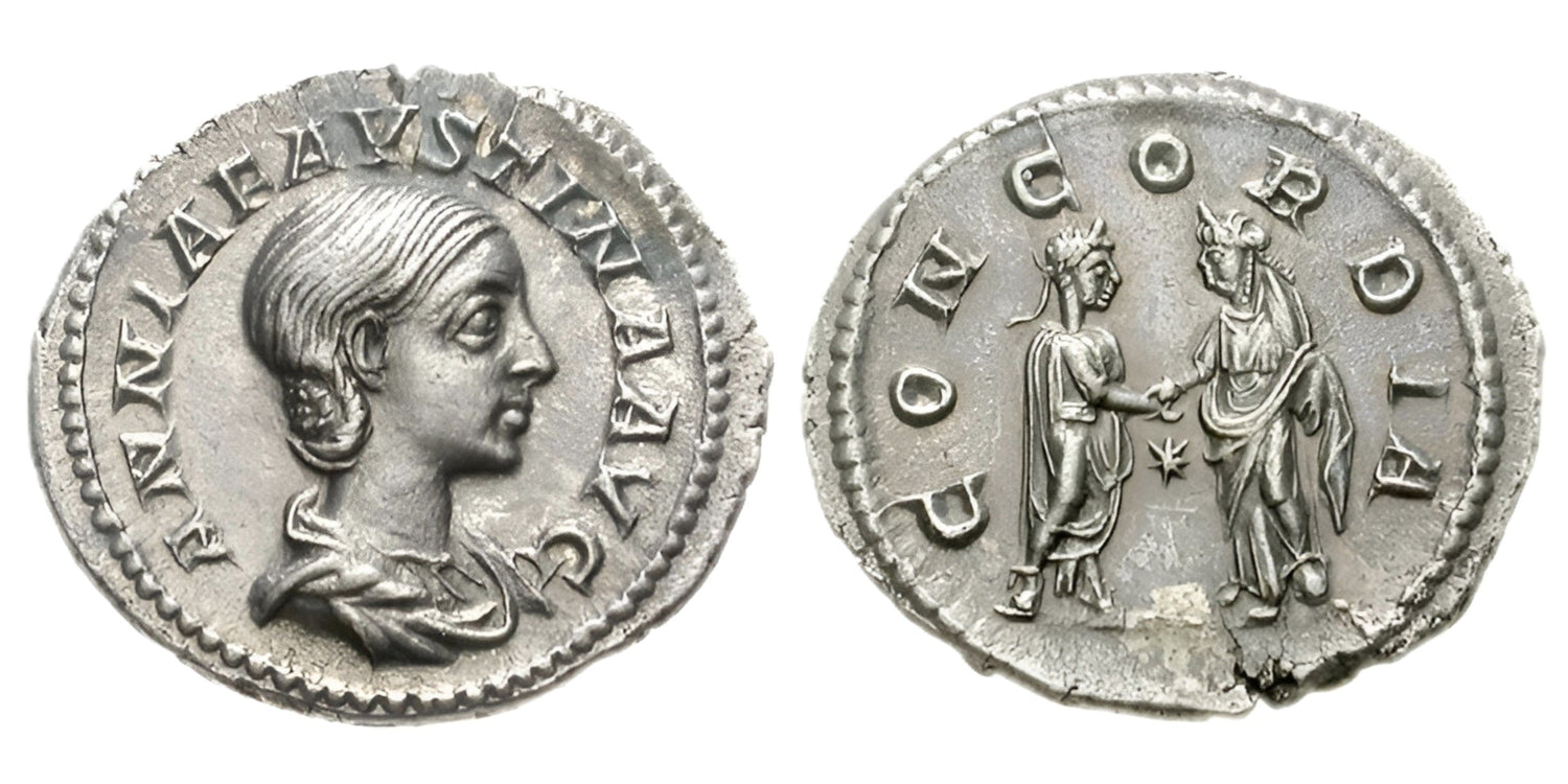 Annia Faustina Denarius (AD 221) - Third Wife of Elagabalus and Rome B ...