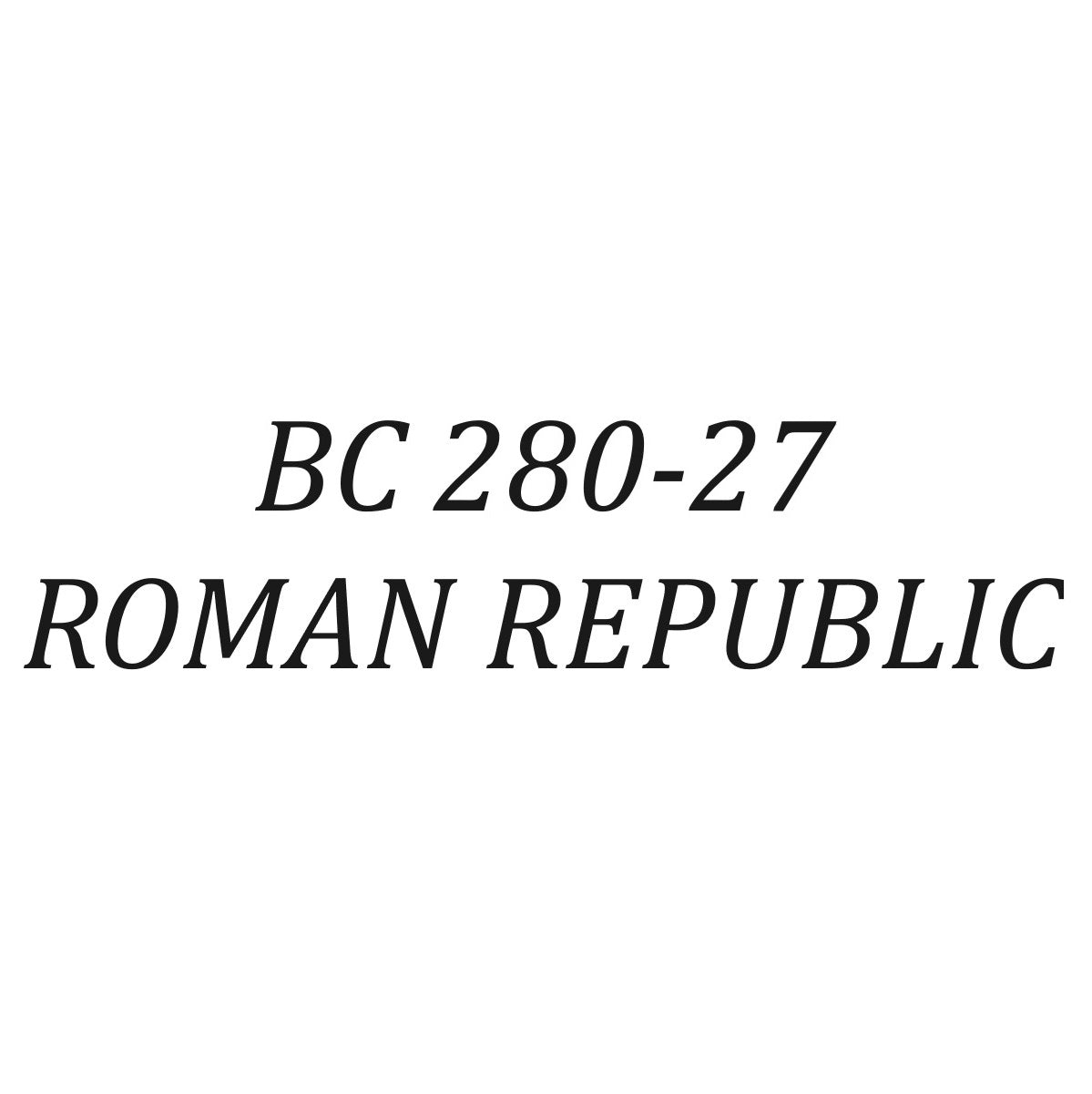 BC 280-27 ROMAN REPUBLIC – Roman-Coins