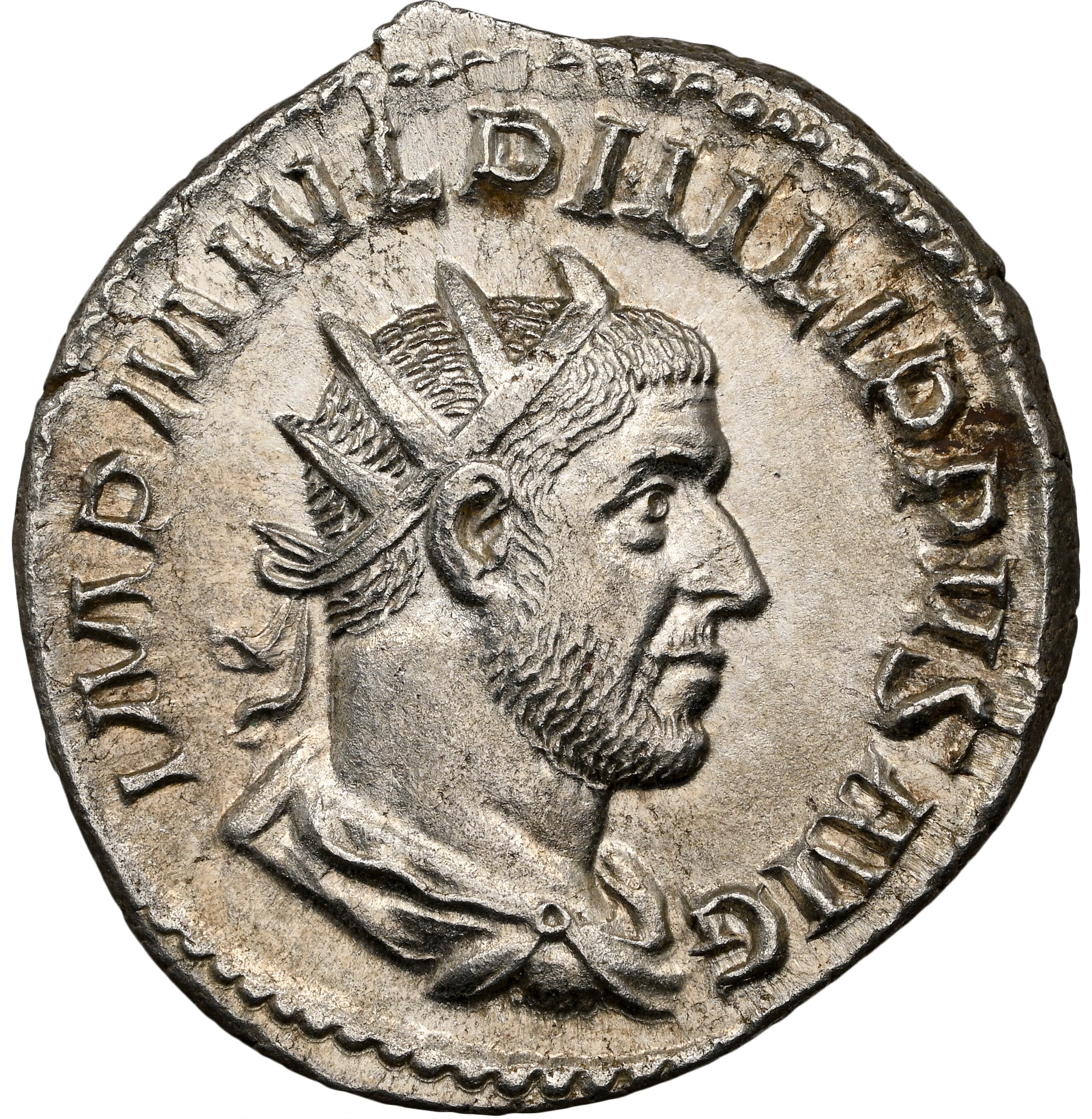Roman Empire - Philip I - Silver Double-Denarius - NGC Ch AU - RIC:44b ...